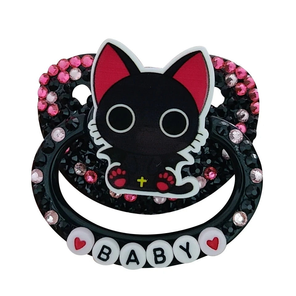 🖤 BABY Goth Kitty Pacifier – ABDL Comforts